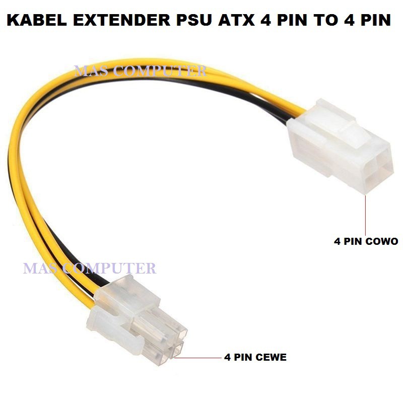 Jual Kabel Power ATX 4 Pin To 4 Pin Kabel Mobo 4 Pin Femele To 4 Pin ...