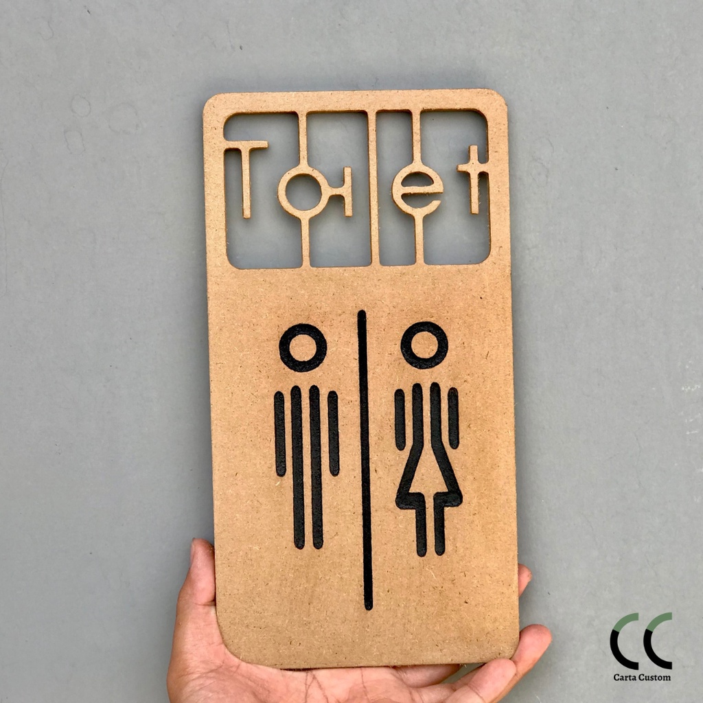 Jual Hiasan Dinding Rumah kayu Toilet sign penunjuk kamar mandi cafe ...