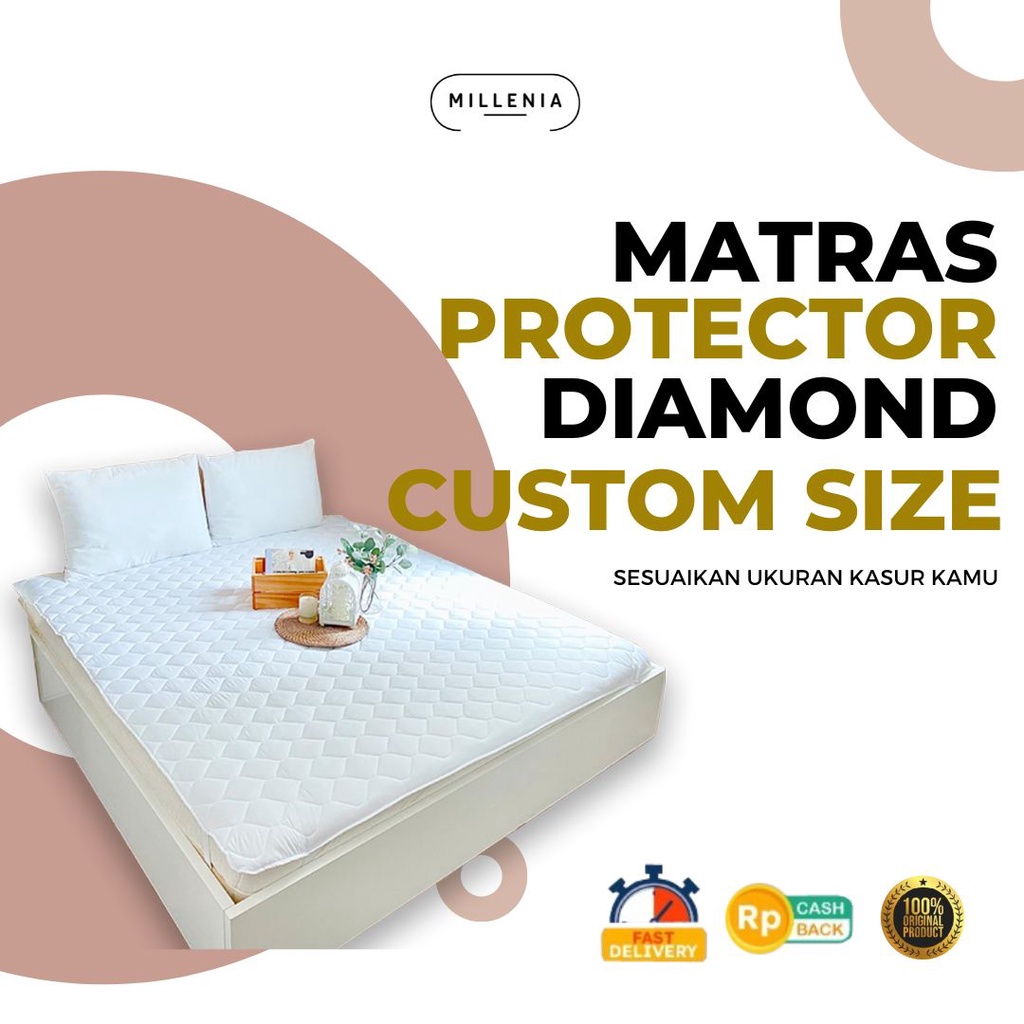Jual Millenia Matras Protector Diamond Custom Ukuran Bisa Dicuci Nyaman ...
