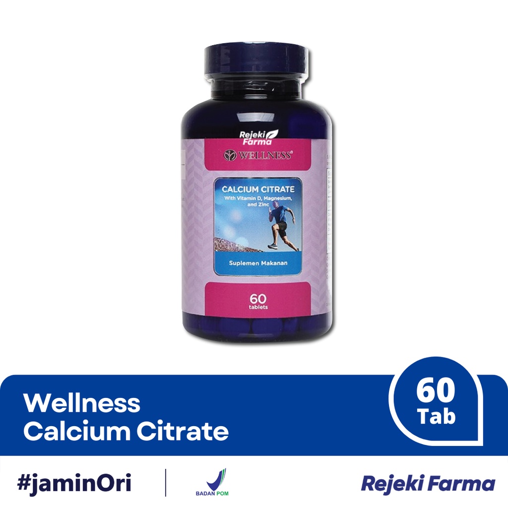 Jual [ BPOM ] WellNess Calcium Citrate 60 tablet - Well Ness Vitamin D ...