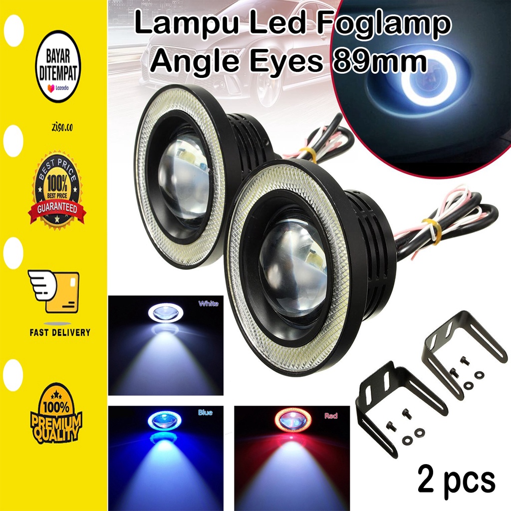Jual [BISA COD] Lampu Led Foglamp Angle Eyes 89mm Lensa Projector ...