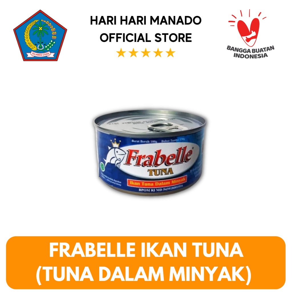 Jual FRABELLE | IKAN TUNA KALENG DALAM MINYAK 180G | Shopee Indonesia