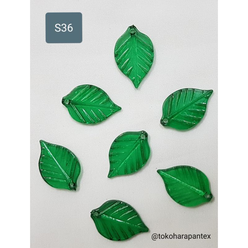 Jual Kelopak Bening Hijau/Acrylic Kelopak/Daun Acrylic (1/2 Pon ...