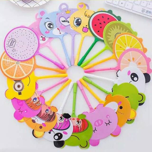 Jual PENA PULPEN KIPAS MOTIF KARAKTER UNYU UNYU WARNA WARNI CANTIK ...