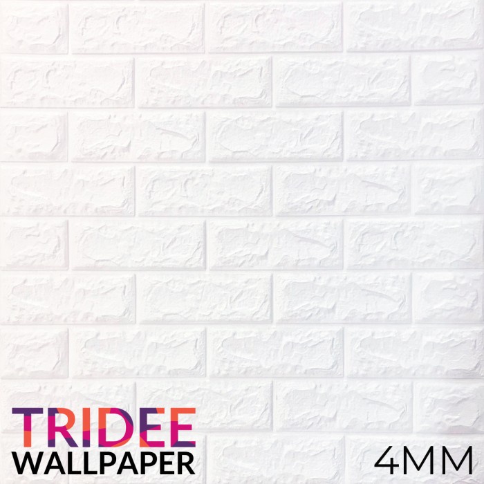 Jual Wallpaper Foam 3D Bata Putih|White Brick Panel|TRIDEE CLASSIC ...