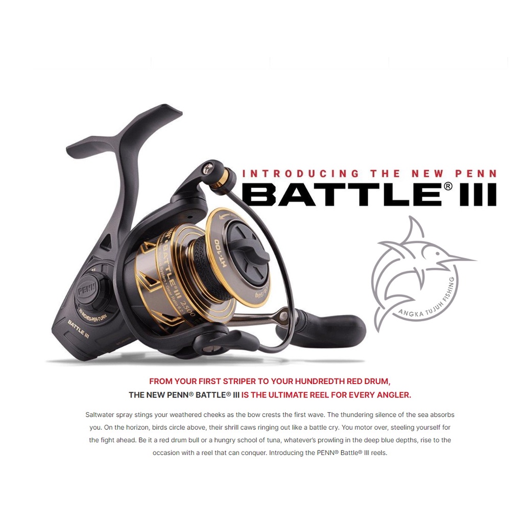 Jual PENN BATTLE III 3000 4000 5000 6000 8000 REEL PANCING | Shopee ...