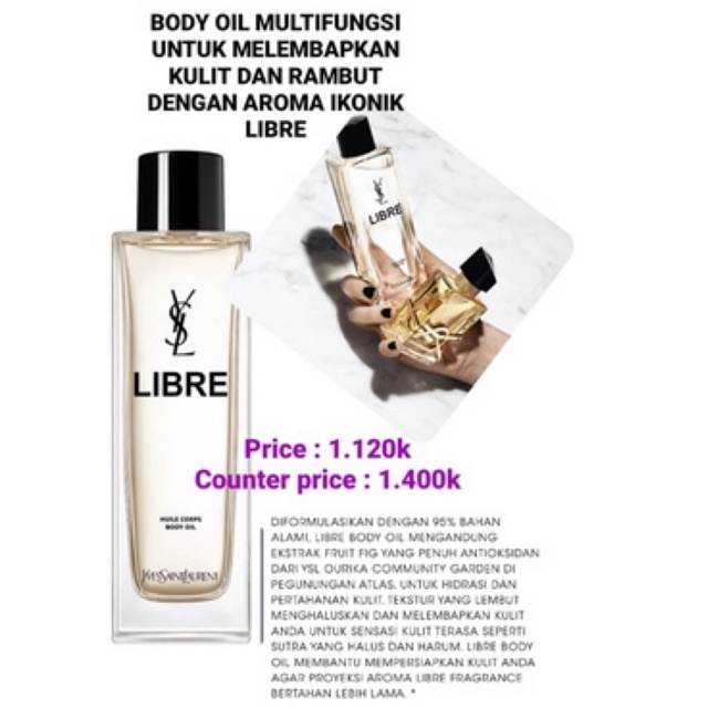 Jual YSL LIBRE BODY OIL ( BPOM) | Shopee Indonesia