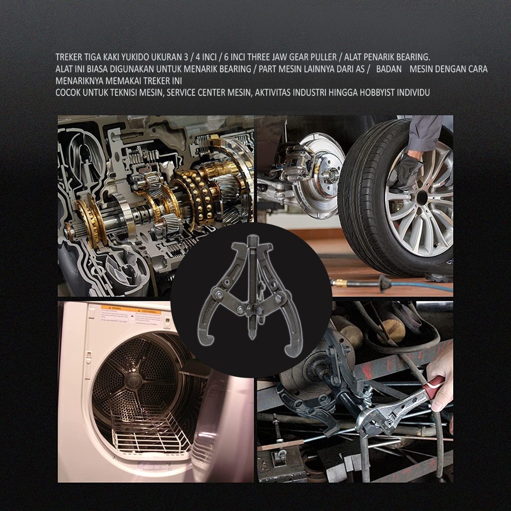 Jual Treker 3 Kaki 4 Inch - Gear Puller 3 Jaw Tracker - TREKER - TRAKER ...