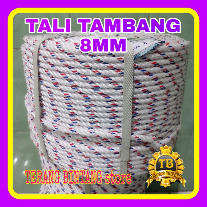 Jual TALI TAMBANG 8MM 100METER/TALI TAMBANG PPD ECERAN DAN GROSIR/TALI ...
