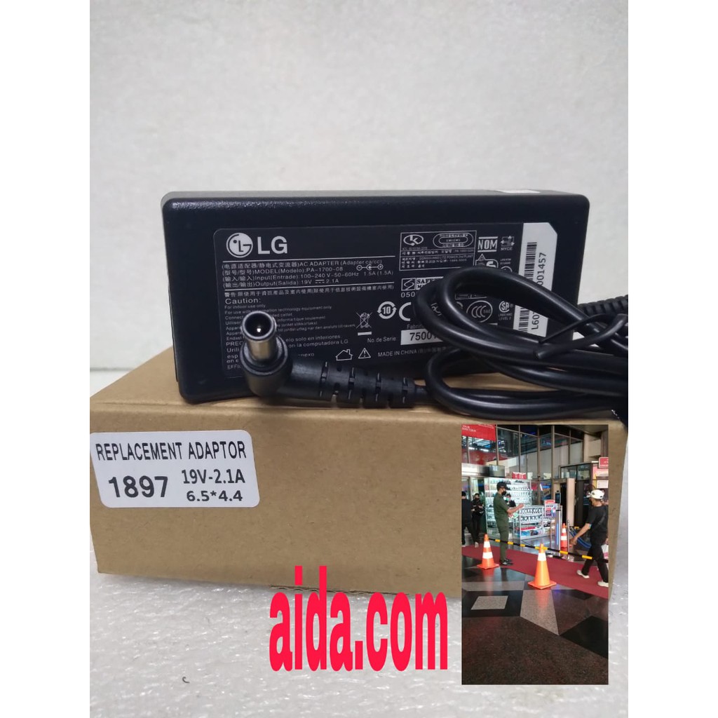 Jual ORIGINAL ADAPTOR TV LG 22 - 24 inch 19V 2.1A(5.5*3.0)JARUM ...