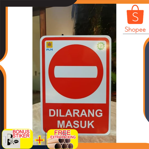 Jual RAMBU DILARANG MASUK Plat Aluminium 35 x 50 cm Keren | Shopee ...