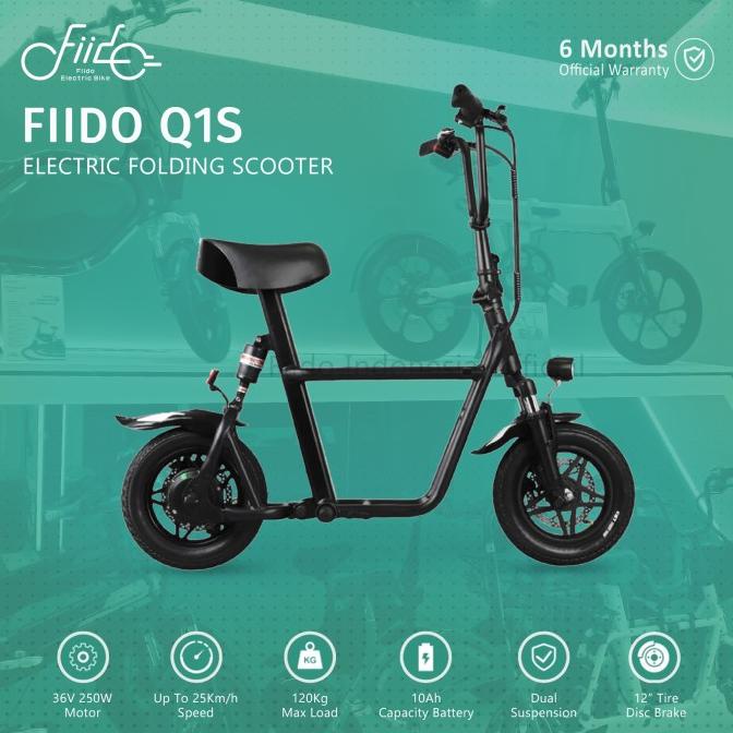 Jual Fiido Q1S Dual Suspension Electric Scooter 10Ah UL2272 Skuter ...