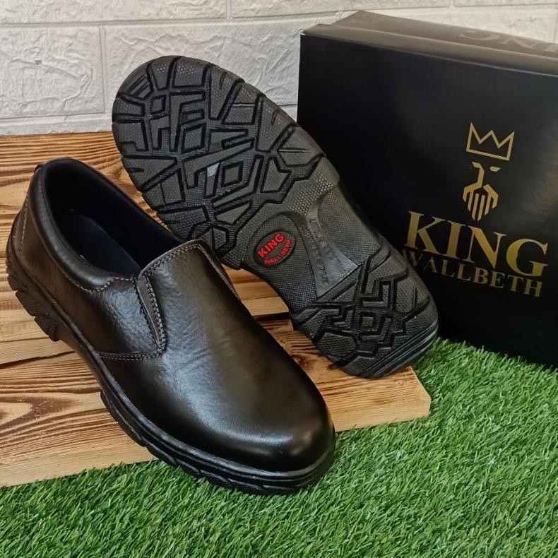 Jual Sepatu Safety Booth King Wallbeth Slip On 100% Kulit Asli Home ...