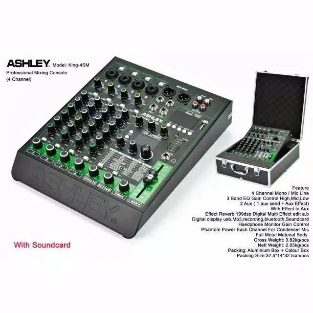 Jual Mixer ASHLEY KING-4SM / KING 4 SM Original 4 Channel 199 Dsp ...