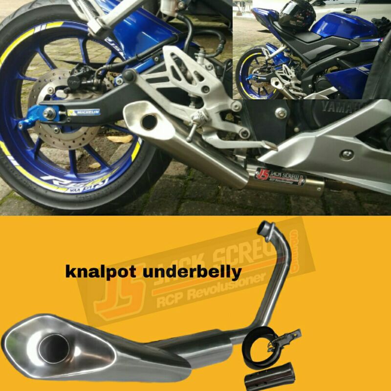Jual knalpot racing r15 xabre mt15 dll model kolong | Shopee Indonesia