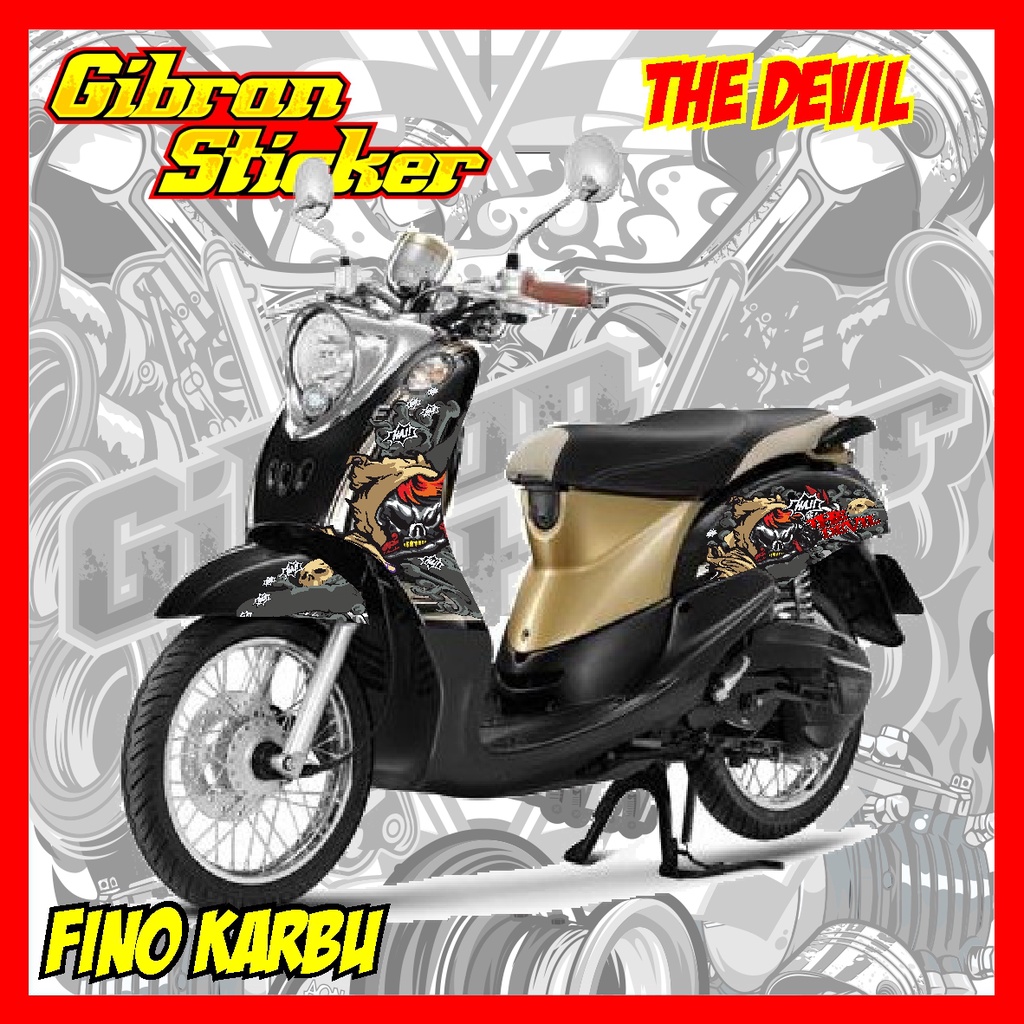 Jual STICKER STRIPING SEMI DECAL YAMAHA FINO THE DEVIL | Shopee Indonesia