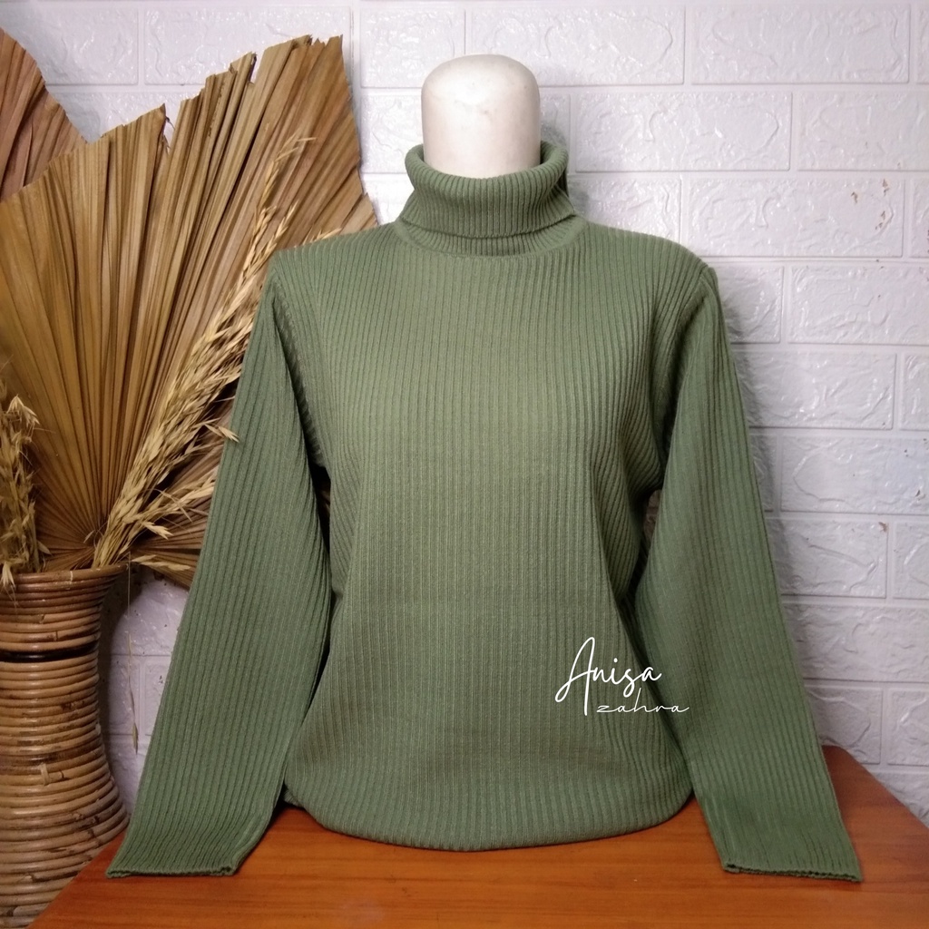 Jual SWEATER TURTLENECK RAJUT PREMIUM (KERAH TINGGI) | Shopee Indonesia