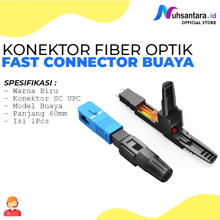 Jual [ 𝐐𝐂 𝐏𝐚𝐬𝐬𝐞𝐝 ] Fast Connector Fastcon Buaya Fiber Optic Fast ...
