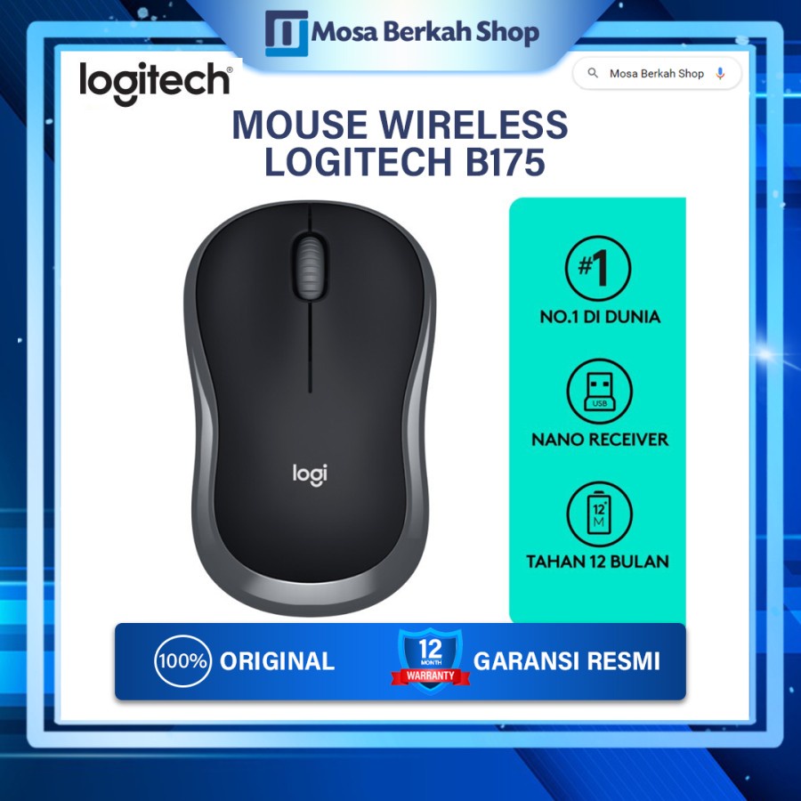 Jual Mouse Wireless Logitech B175 original | Shopee Indonesia