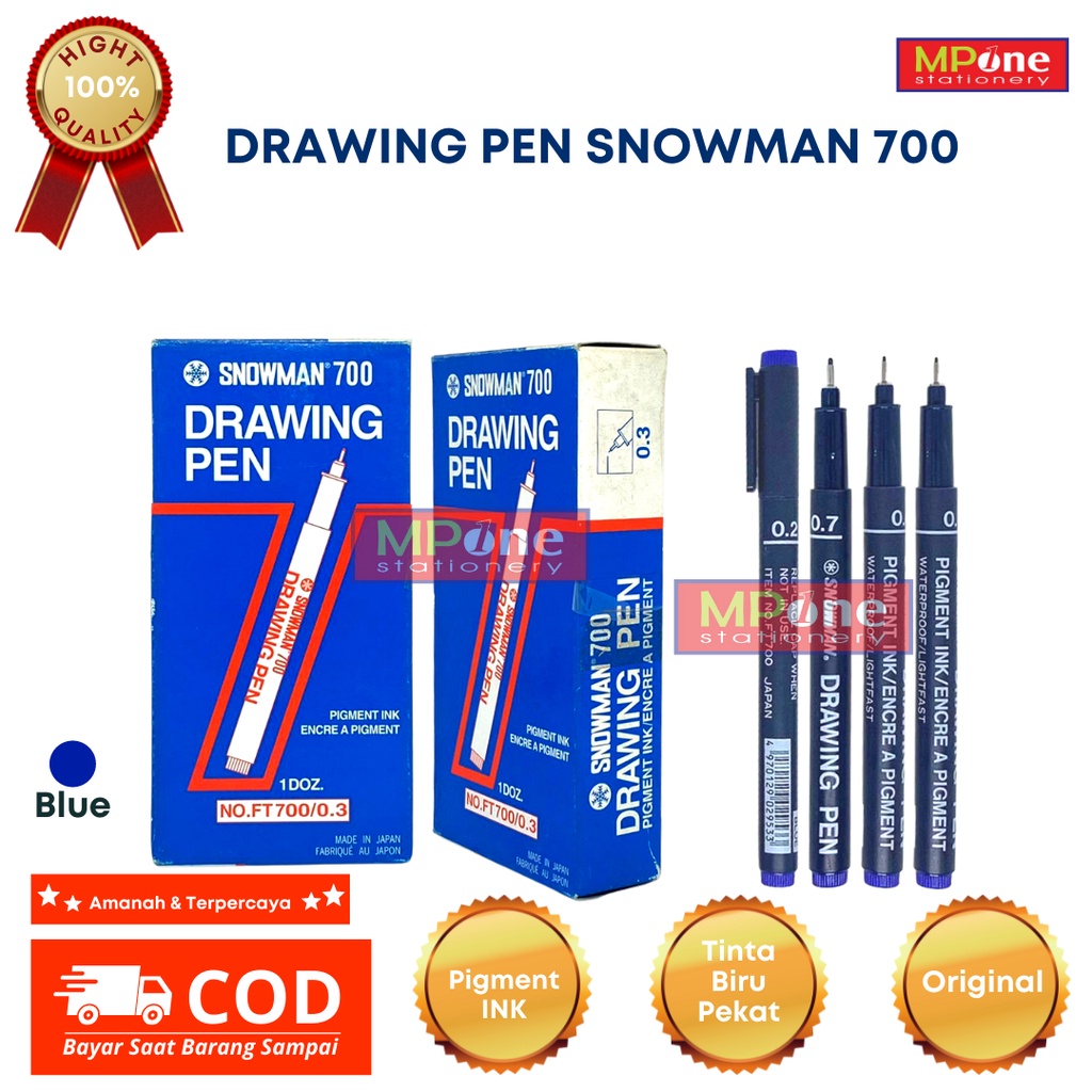 Jual Drawing Pen Snowman / Spidol Drawing / Drawing Pen Semua Ukuran ...