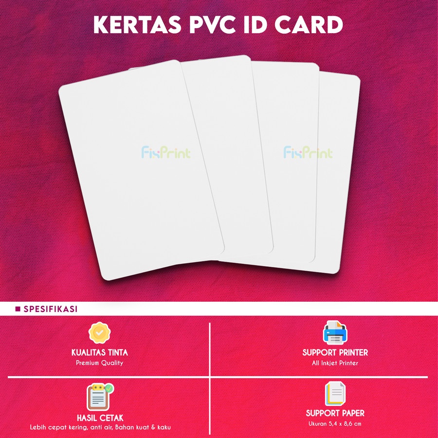 Jual Kartu PVC Polos / ID Card PVC / Blank Card PVC Printer Inkjet ...