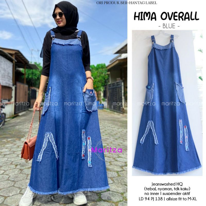 Jual Hima Overall Jeans / Baju Kodok Wanita Remaja Kekinian | Shopee ...