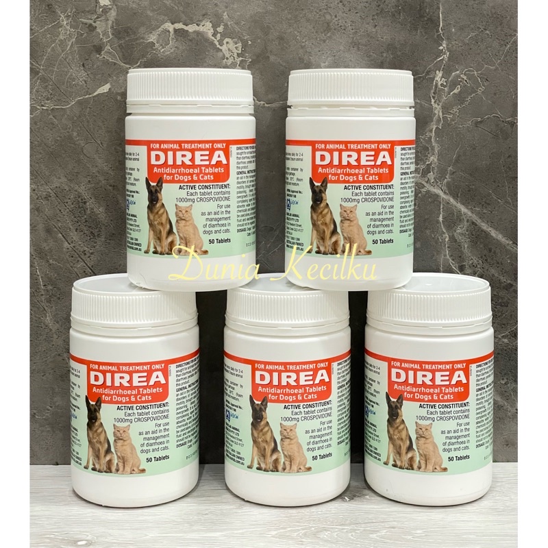 Jual Direa Tablet Obat Pencernaan Anti Diare Kucing Anjing (1 Botol isi ...