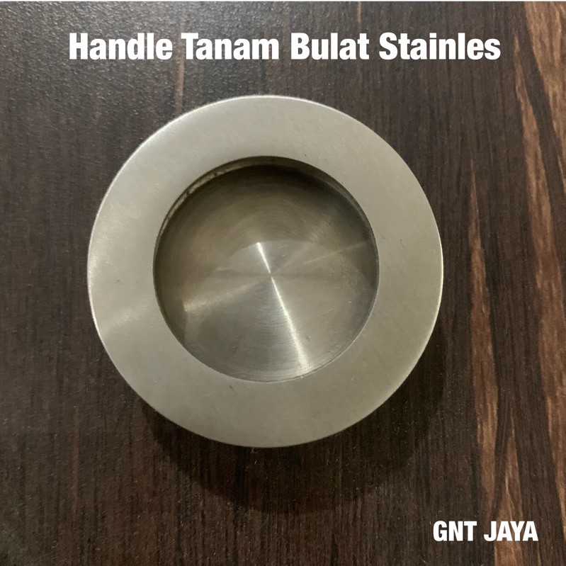 Jual Tarikan Tanam Bulat Stainless besi silver knob round handle pintu ...