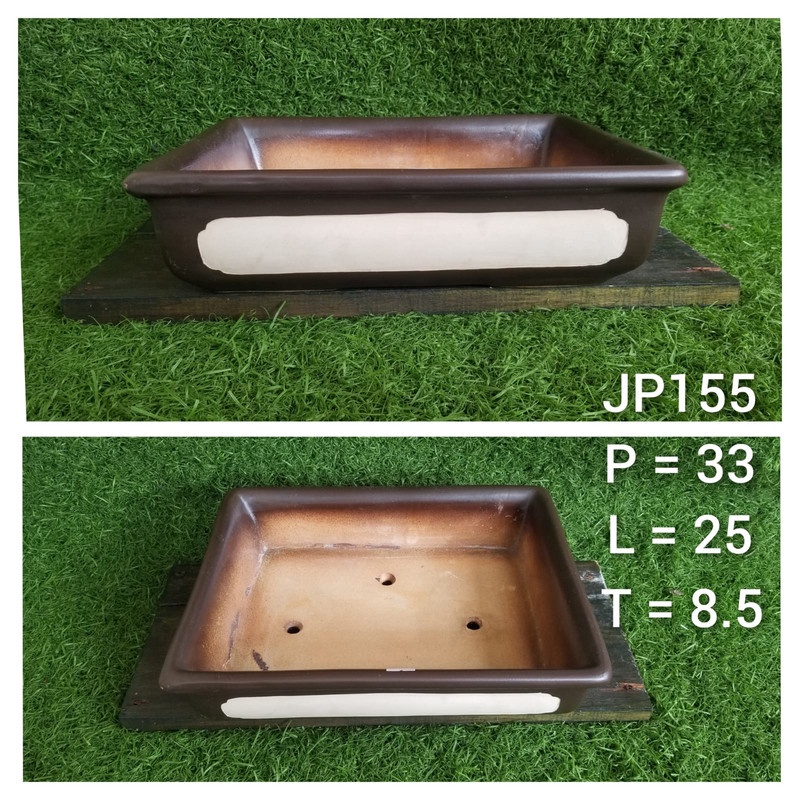 Jual Pot keramik Persegi Panjang untuk bonsai dan tanaman hias JP155 | Shopee Indonesia