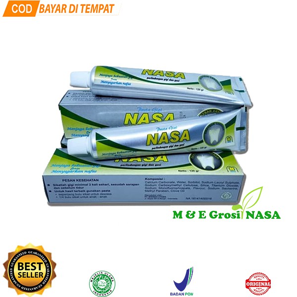 Jual Pasta gigi/odol nasa 120gr-PGN NASA (MERONTOKAN KARANG GIGI ...