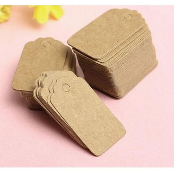 Jual 50 Pcs Hang Tag Kecil Polos | Hang Tag Label Polos | Hang Tag ...