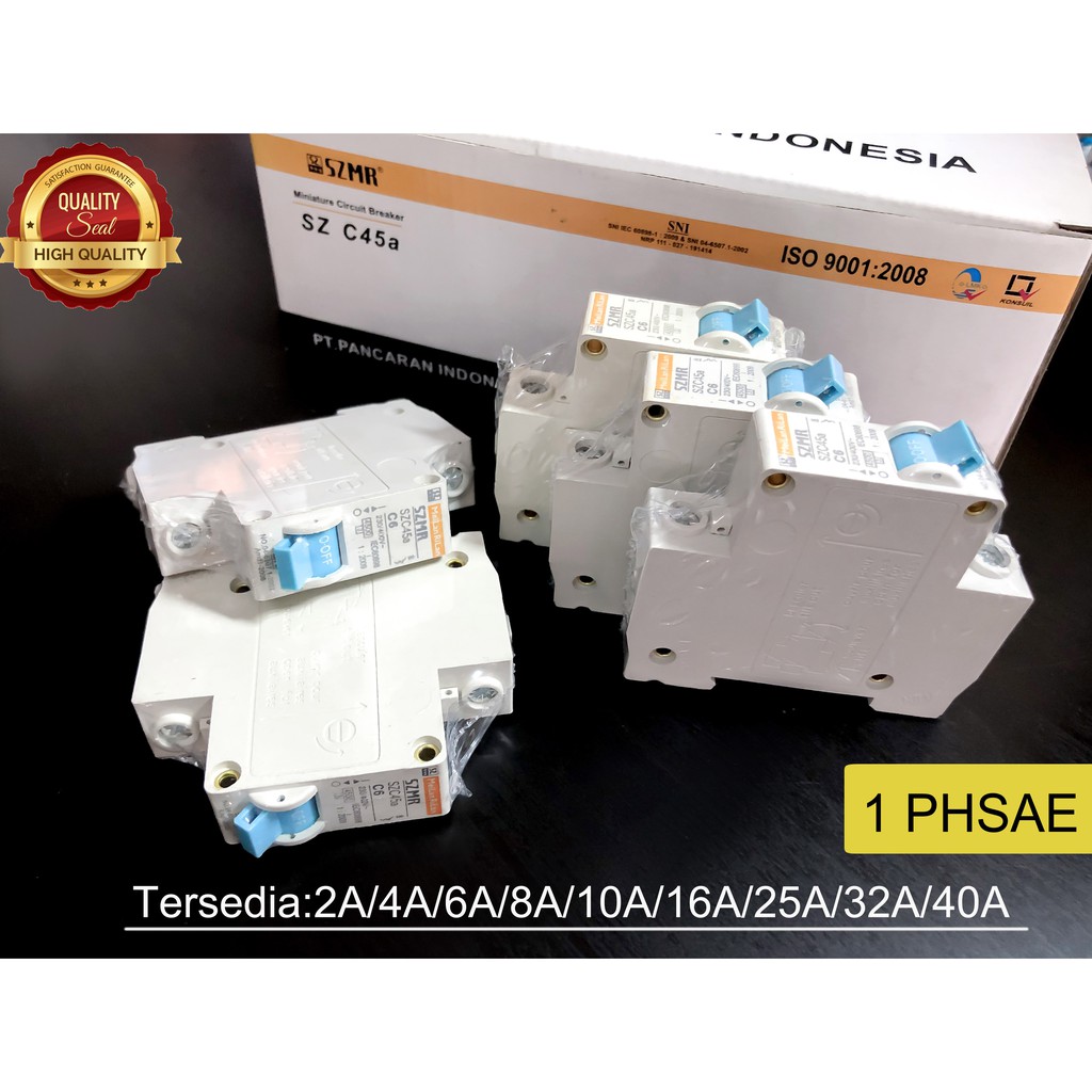 Jual MCB SZMR 1 Phase 2A,4A,6A,10A,16A,25A,32A,40A | Shopee Indonesia