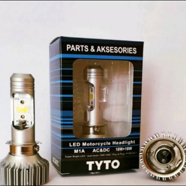 Jual Lampu LED Depan Utama Headlamp Tyto AC DC 2 Sisi Bebek Matic H6 M1A Original | Shopee Indonesia