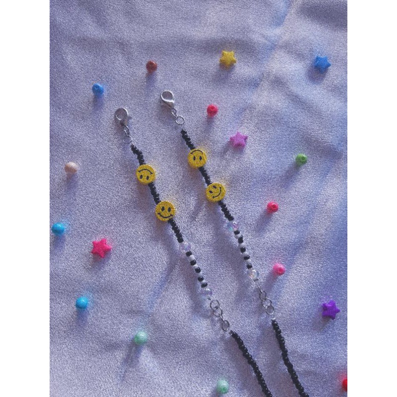 Jual Strap mask manik manik (Smiling Black Beetle) | Shopee Indonesia