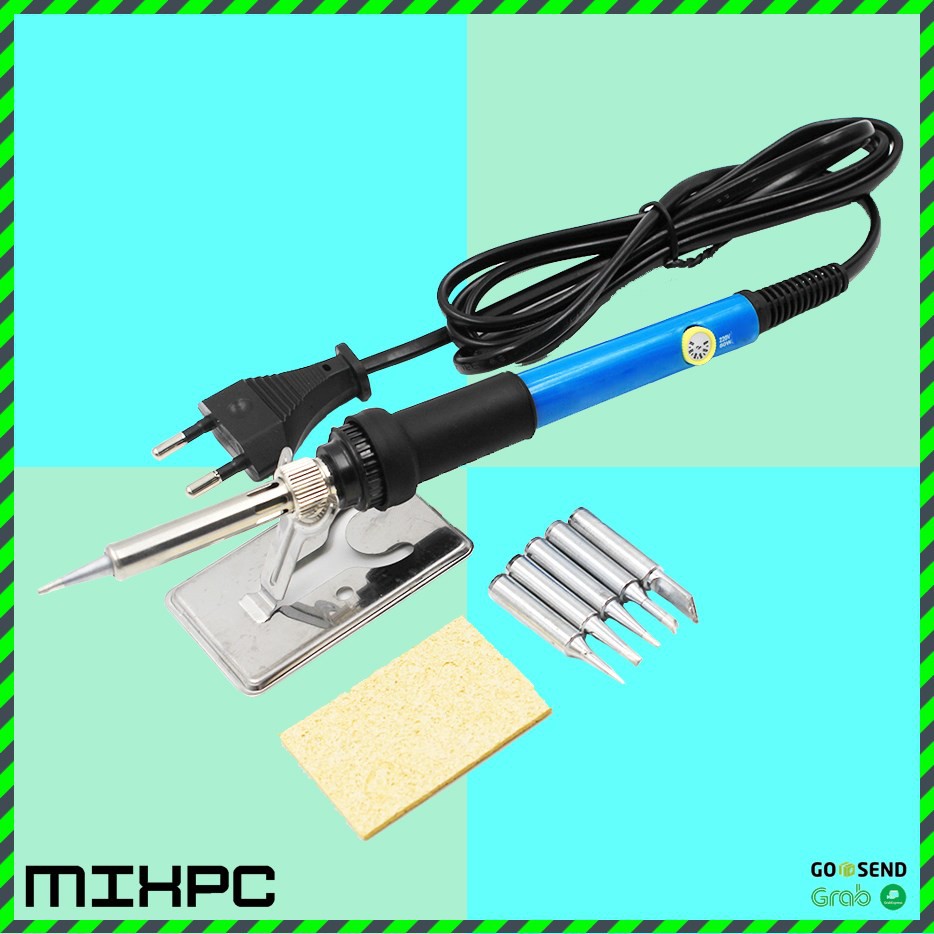 Jual Solder Listrik 60 Watt Adjustable Temperature with 5 tips Pengatur Suhu | Shopee Indonesia