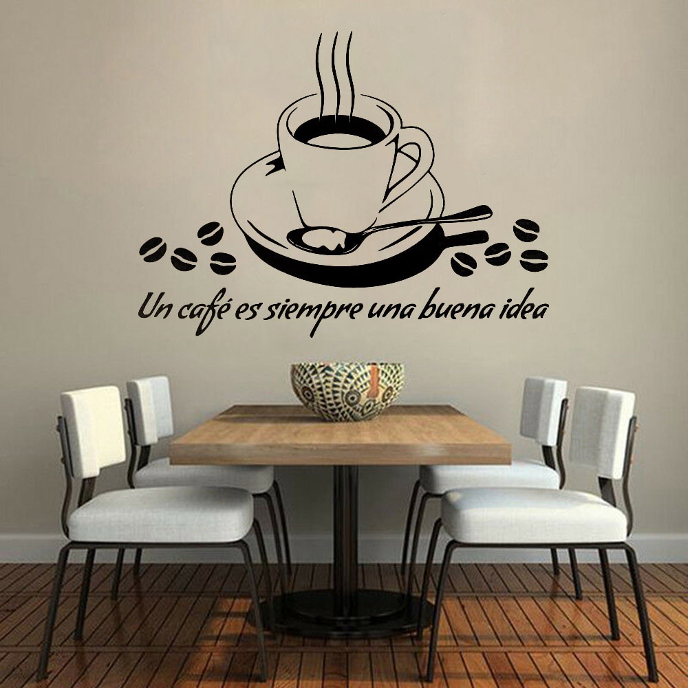 Jual Stiker Dinding Kopi Dekorasi Kafe Spanish Quotes Wall Decals ...