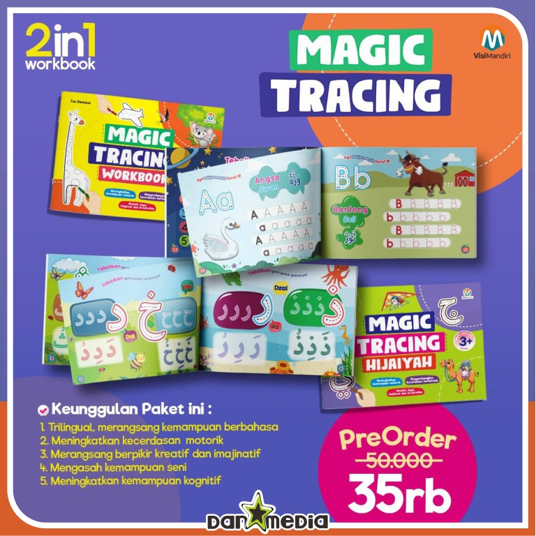 Jual Buku Latihan Menulis Magic Tracing Workbook dan Hijaiyah | Shopee ...