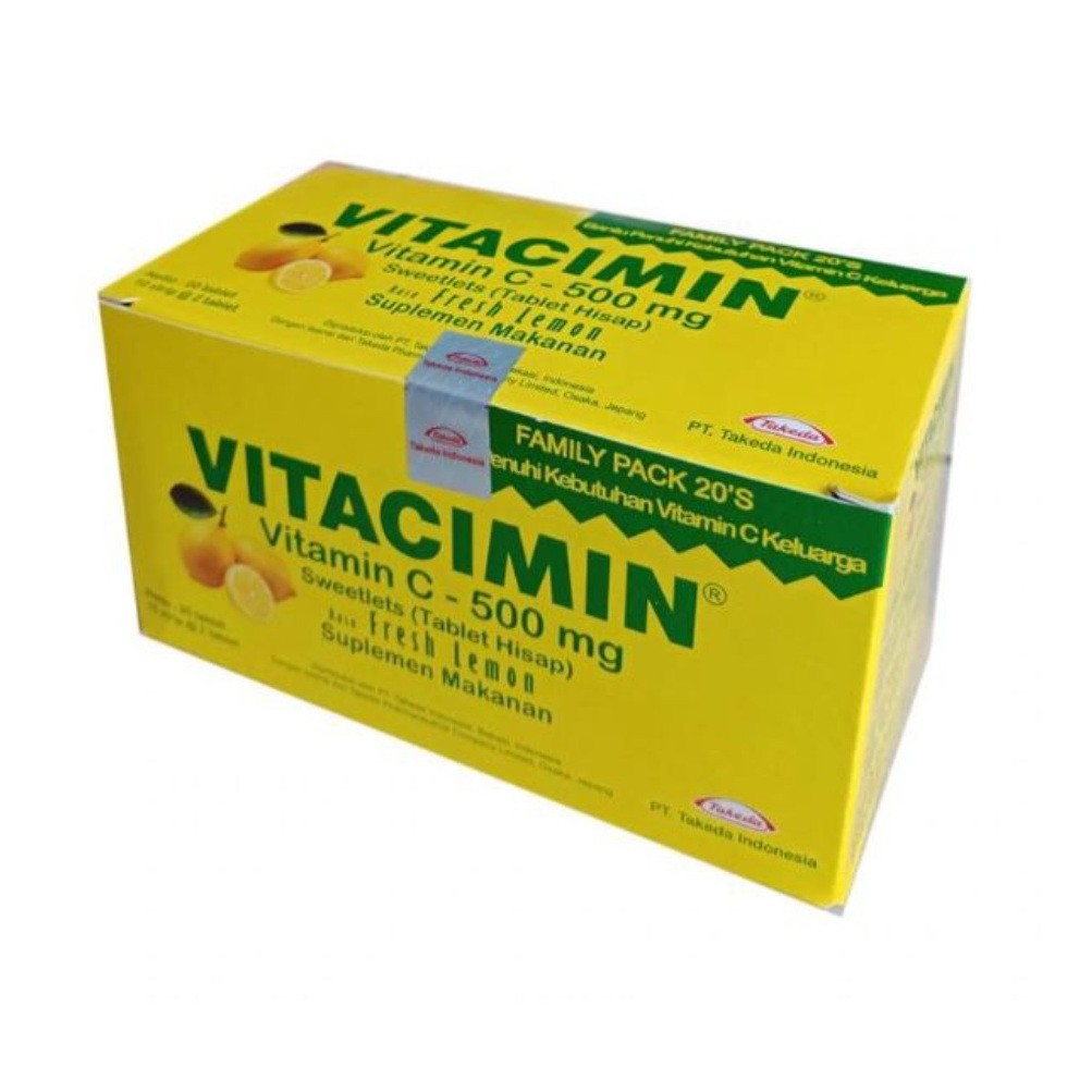 Jual VITACIMIN C / Vitamin C 500mg tablet hisap vit C vitacimin family ...