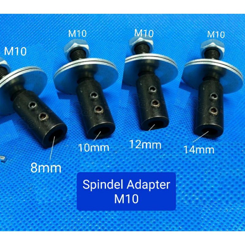 Jual Spindle adapter arbor M10 As shank dinamo 6mm 8mm 10mm 12mm 14mm ...