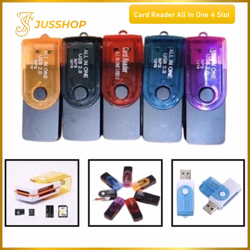 Jual Card Reader All In One 4 Slot Multi Memory Converter to Flashdisk ...