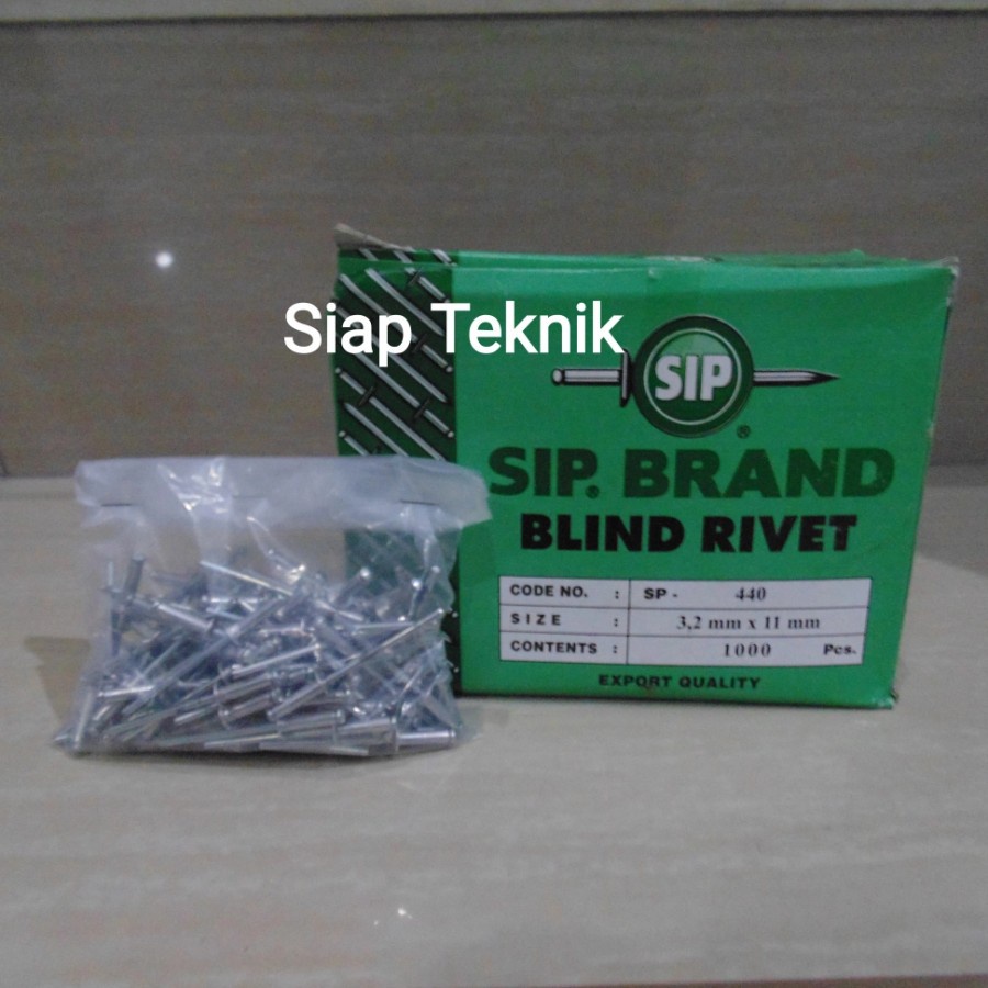 Jual Paku Rivet 3.2mm x 11mm SIP BRAND SP 440 Paku Rivet SP 440 isi 100 ...