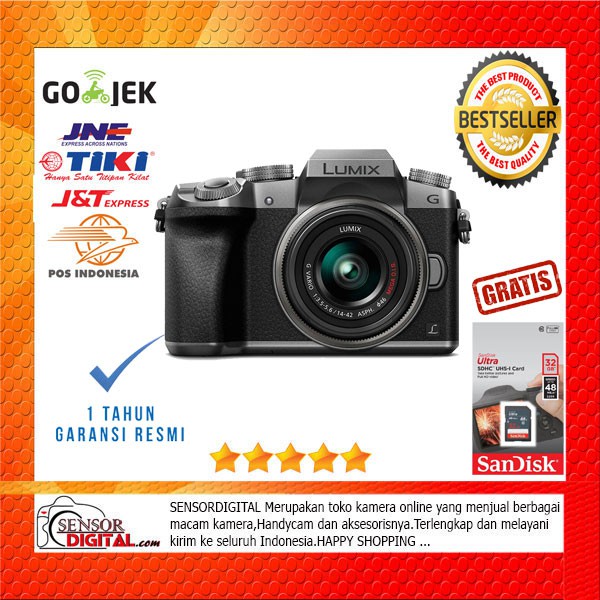 Jual Panasonic DMC-G7K Kit Silver 14-42mm G7 ORIGINAL Garansi Resmi ...