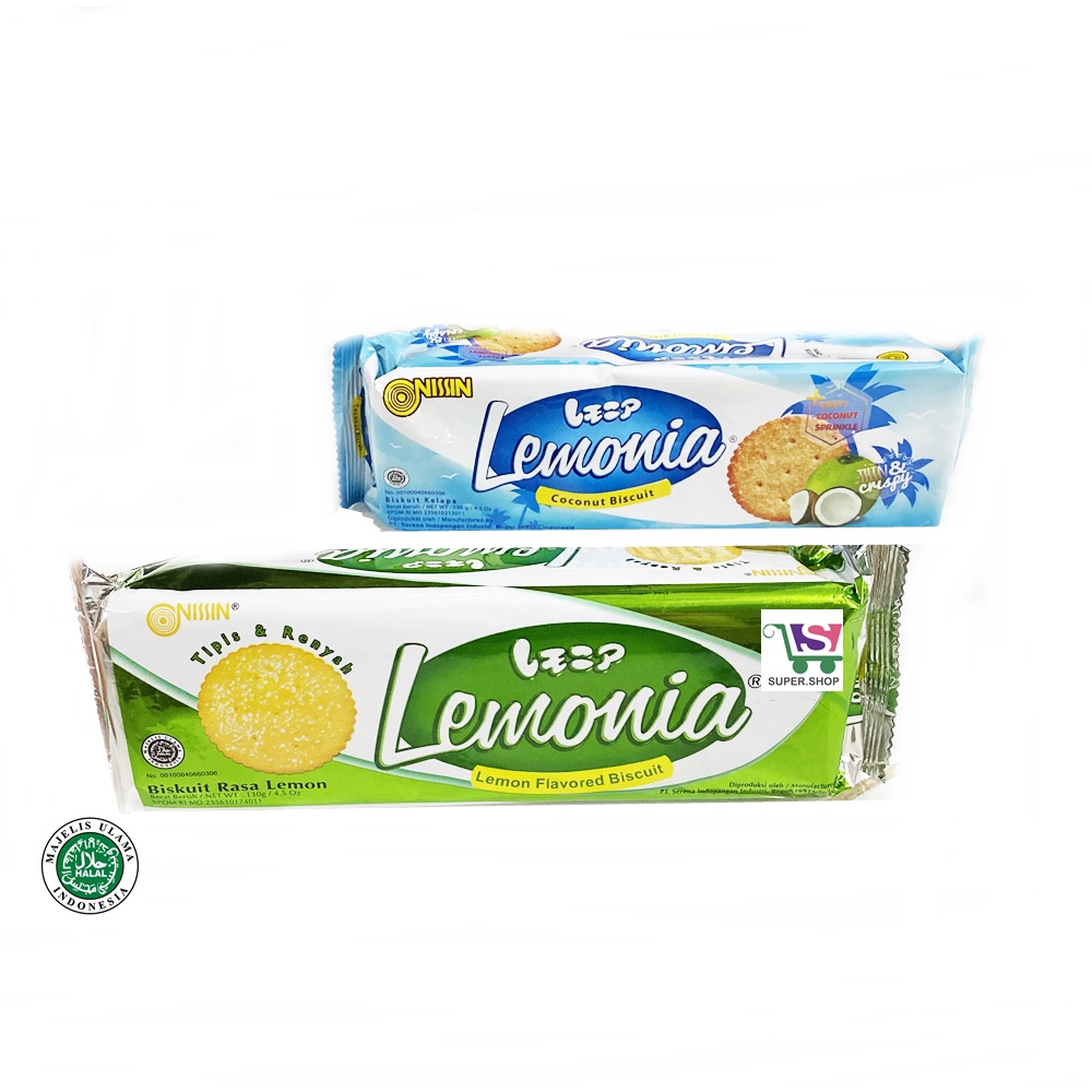 Jual Nissin Lemonia Cookies Lemon / Cooconut Biskuit 130 Gram | Shopee ...