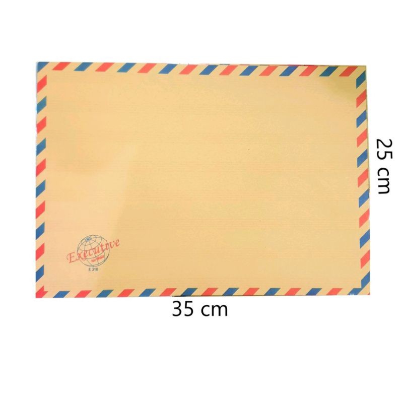 Jual (10pcs) vAmplop Coklat Air mail Tali 310 Folio AmplopLamaran Kerja ...