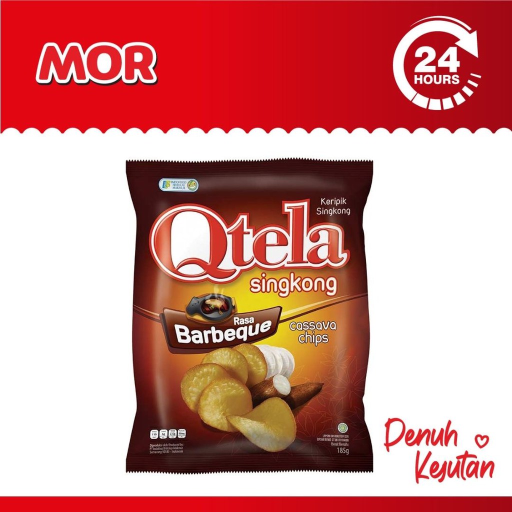 Jual QTELA Barbeque Keripik Singkong BBQ 175 gr | Shopee Indonesia