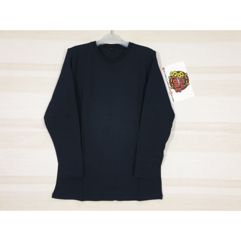 Jual Kaos Polos Hitam Lengan Panjang Ukuran Lengkap High Quality Distro ...