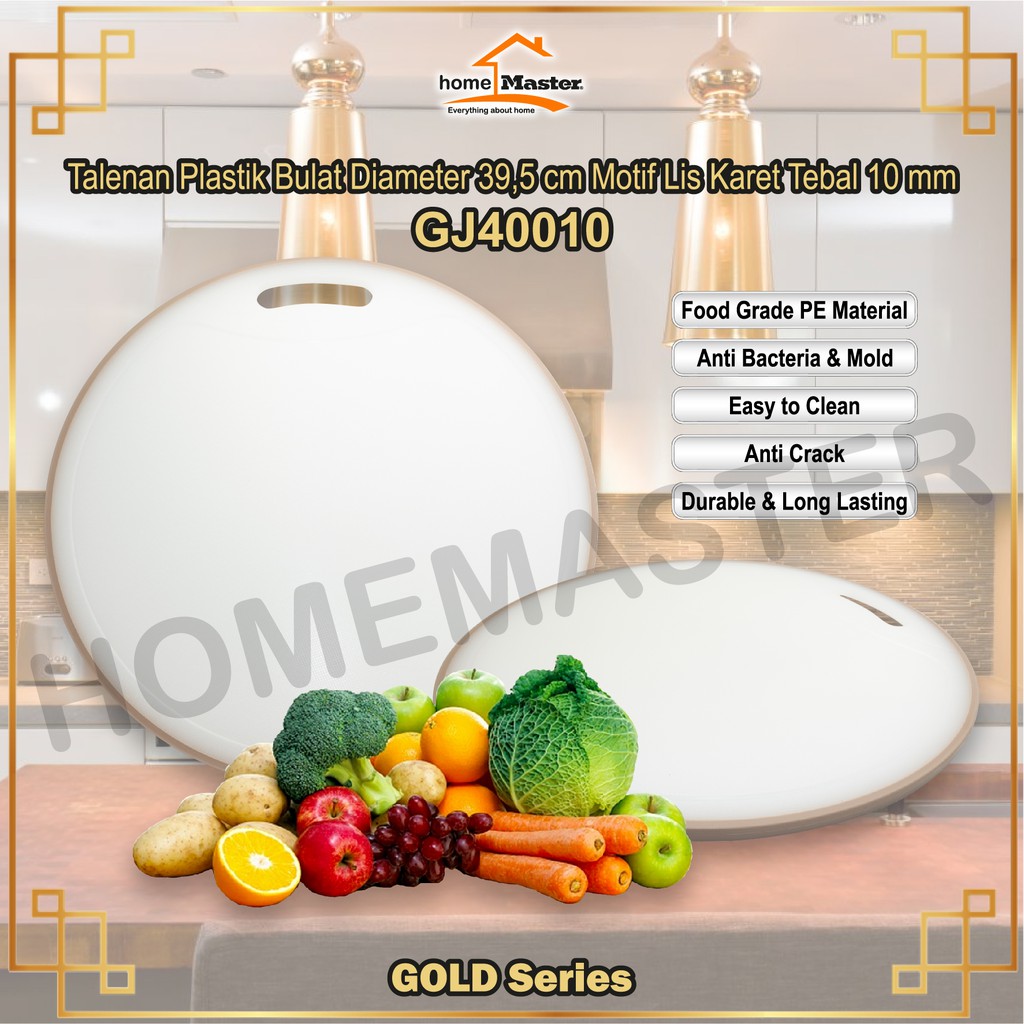 Jual Homemaster Talenan/Cutting Board Plastik Bulat diameter 39,5 cm ...