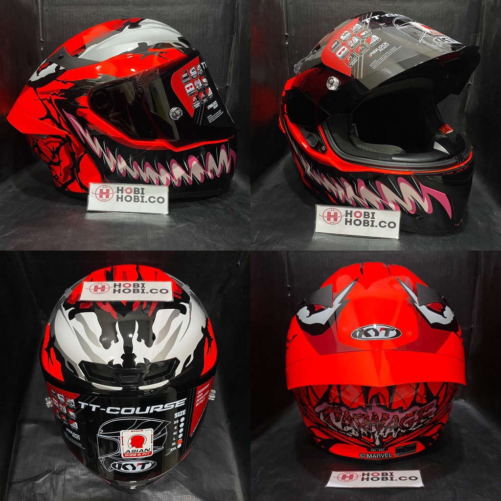 Jual HELM KYT TT COURSE MARVEL CARNAGE & VENOM #2 HELM KYT TT COURSE ...