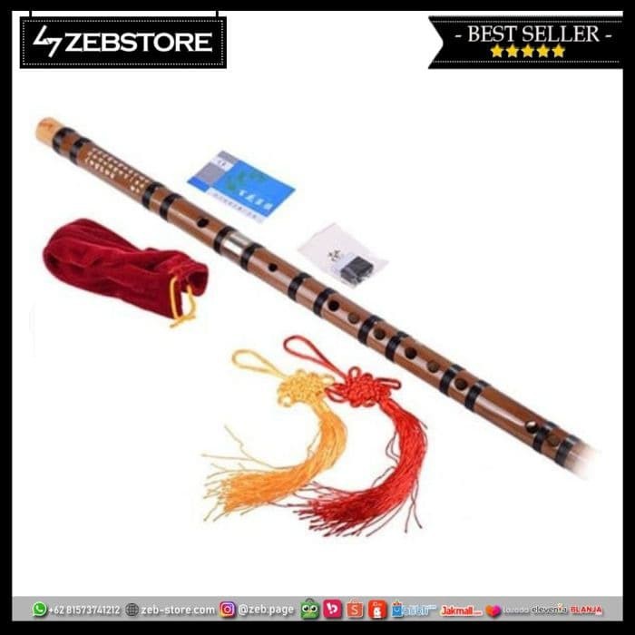 Jual Unik Seruling Suling Flute Bamboo Bambu Dizi Tradisional China Set ...