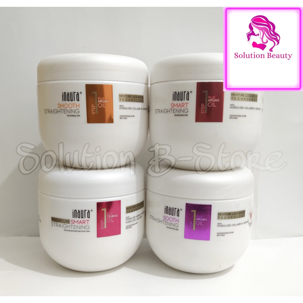 Jual INAURA Straightening STEP 1 500ml Premium / Smart / Smooth / Sooth ...